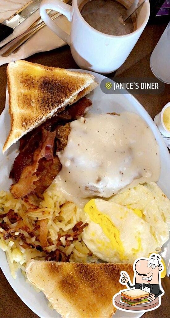 Menu at Janice's Diner restaurant, Cosby