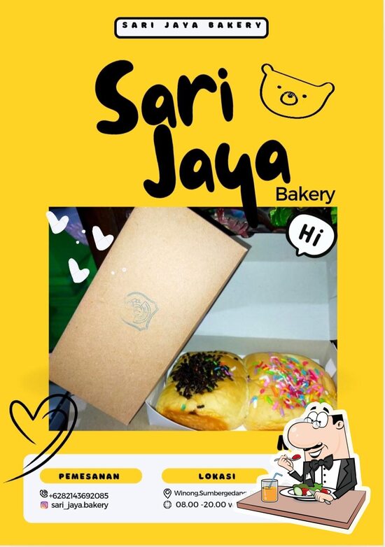 Menu at Toko Roti Sari Jaya, Sumber Gedang