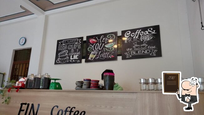 Menu at Fin Cofee cafe, Ninh Hòa