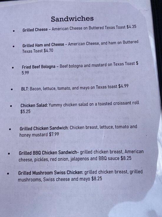 Menu at Burger Co. restaurant, Mount Vernon