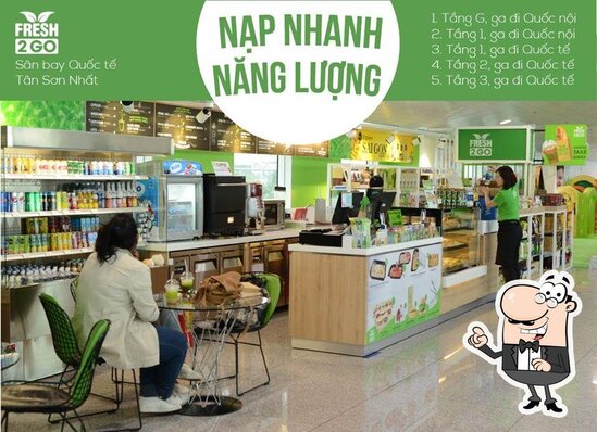 Menu at Fresh2Go cafe, Ho Chi Minh City, Tan Son Nhat International Airport