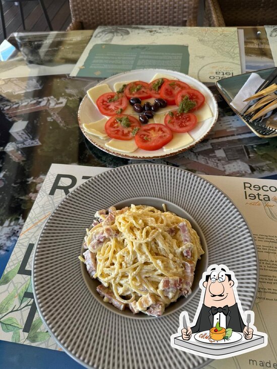 Menu at Recoleta restaurant, Tivat