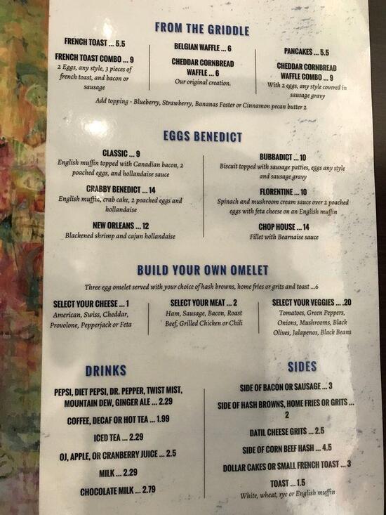 Menu at 2 Creeks Bar & Grill, Jacksonville