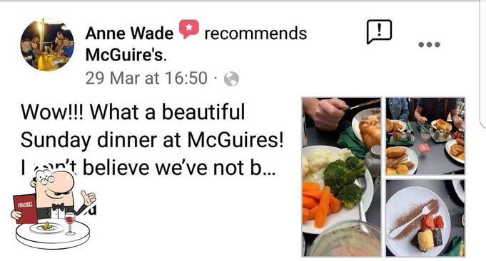 Menu at McGuire's Irish Cafe & Bar, Benalmádena