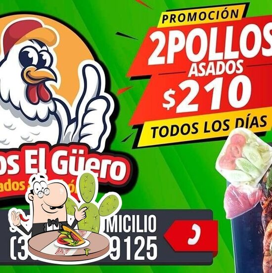 Menu at Pollos El Guero restaurant, La Piedad de Cabadas