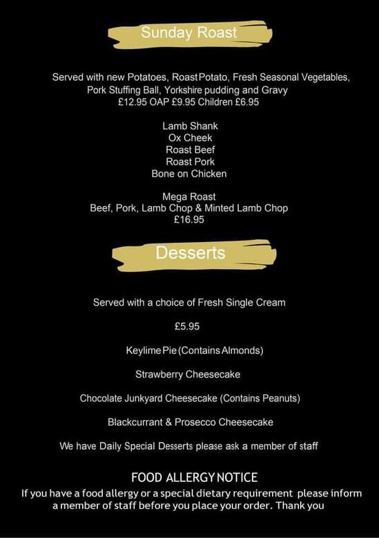 Menu at Blues Restaurant & Bar, Wisbech