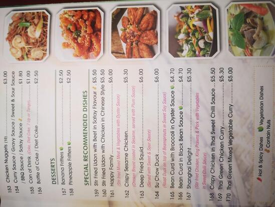 Menu at Golden bridge restaurant, Bourne