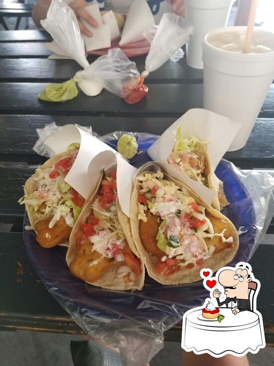 Menu at Mariscos San Felipe restaurant, Tijuana