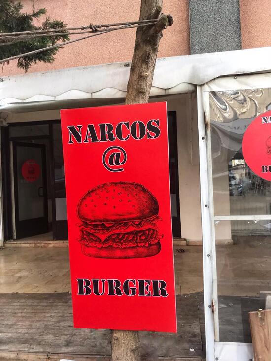 Menu at Narcos Burger, Istanbul