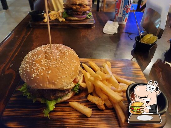 Menu at Monkey Burgers restaurant, Puerto Vallarta
