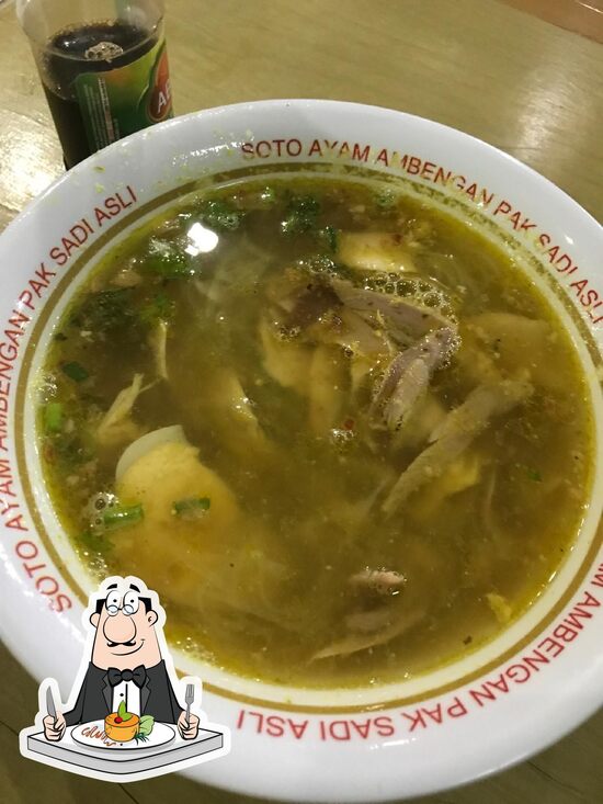 Menu at Soto Ambengan Pak Sadi restaurant, Surabaya, A5-