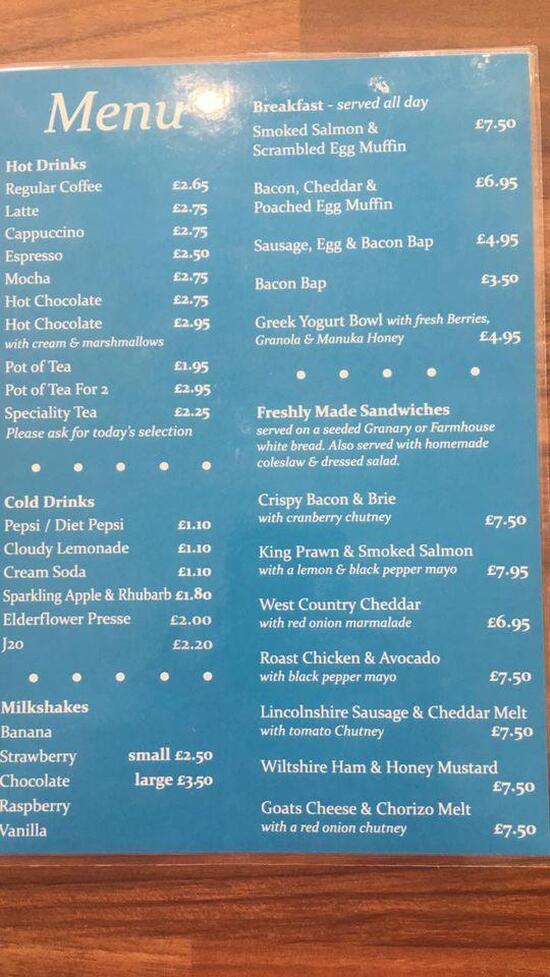 Menu at Manvell Farm Tea Room cafe, Moulton, Manvell Farm Kettering Road