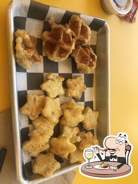 Menu at Smashed Waffles restaurant, Pittsburgh