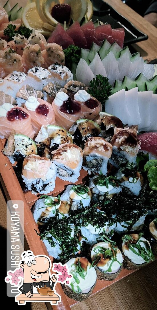 Menu at Koyama Sushi restaurant, Salto