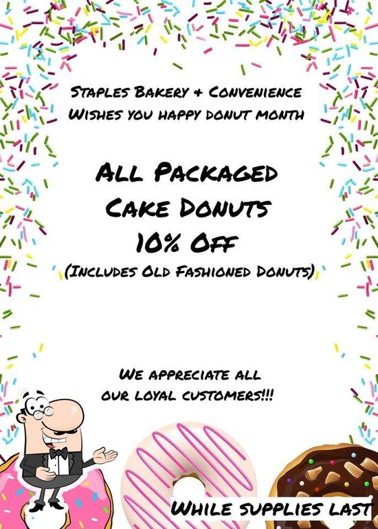 Staples Bakery in Clark station, Staples - Restaurant menu, prices and ...