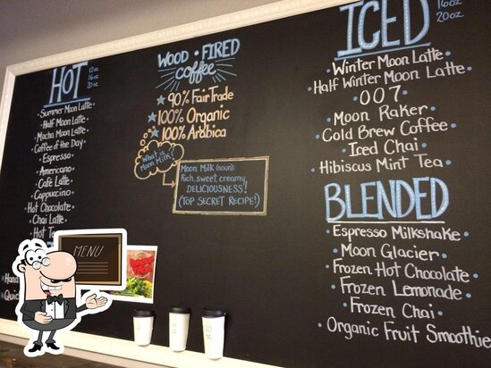 Menu at Summer Moon Coffee cafe, Buda