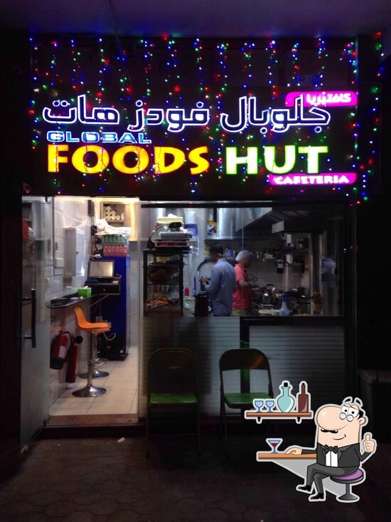 Menu at Global Food hut restaurant, Abu Dhabi