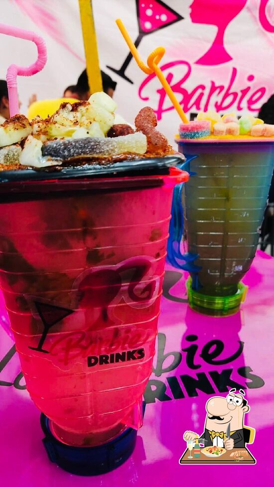 Menu at Barbie drinks, Mexico City, Peralvillo 22