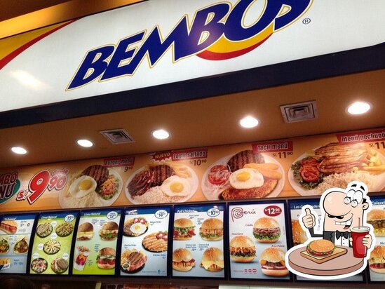 Carta del restaurante Bembos, Lima, Av. las Begonias 730
