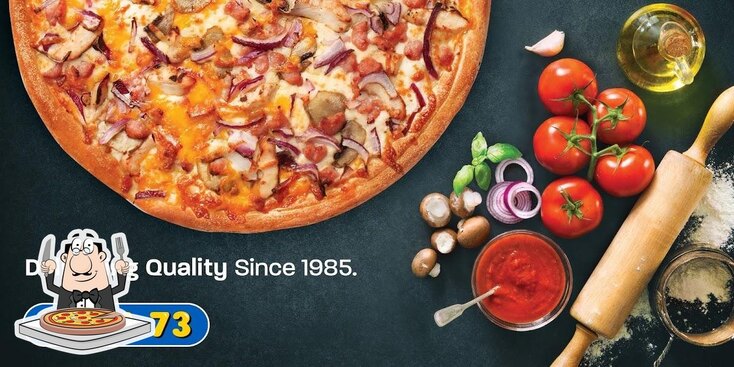 Menu at Pizza 73 restaurant, Whitecourt