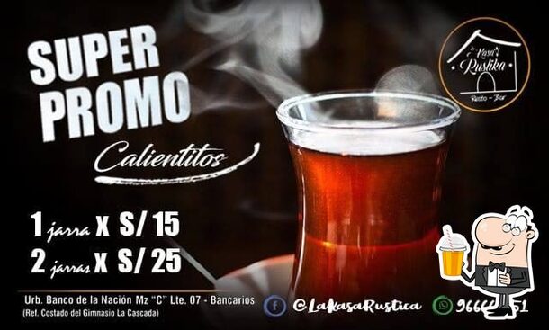 Carta del pub y bar La Kasa Rustica, Peru