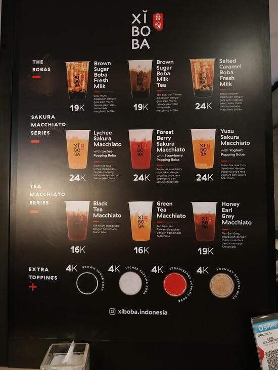 Menu at XiBoBa The Royal Crown Palace cafe, Betro