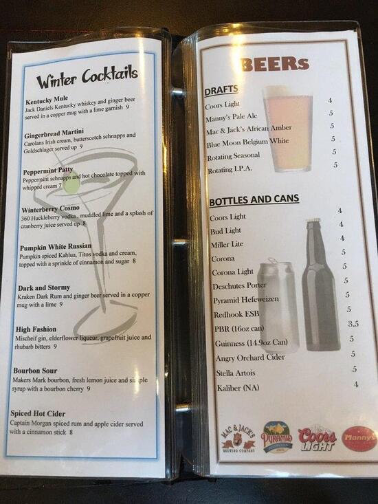 Menu at Little Si Restaurant and Lounge, North Bend