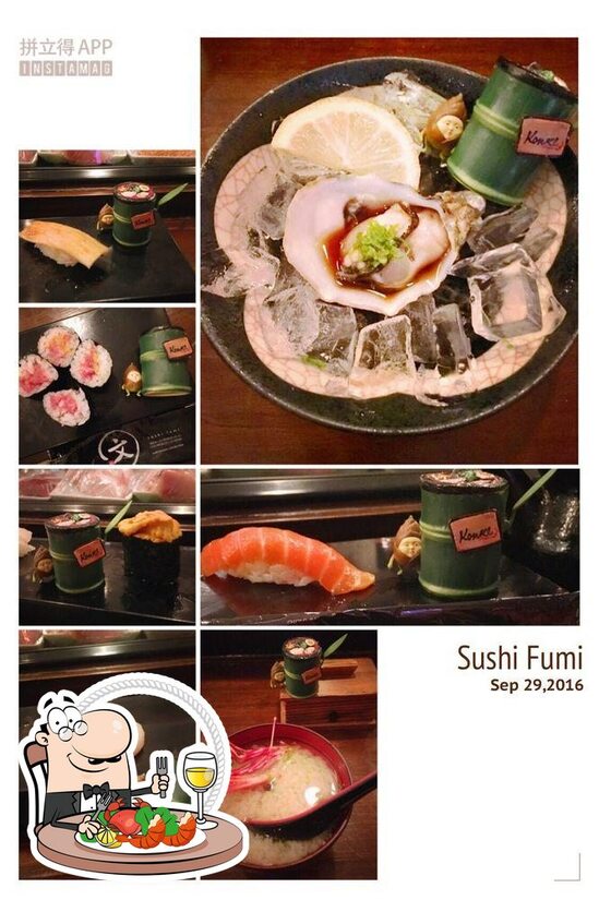 Menu at Sushi Fumi restaurant, West Hollywood