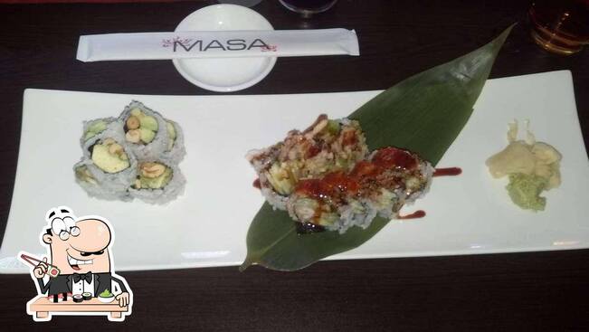 Menu at Masa Japanese Hibachi restaurant, Manchester