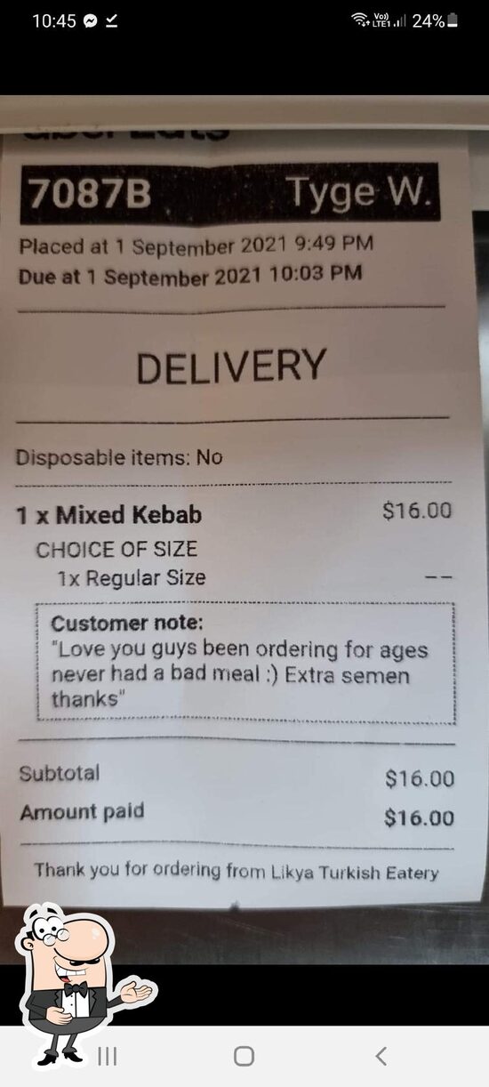 Menu at Likya Turkish Eatery restaurant, Carlton