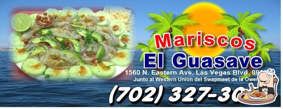Menu at Mariscos El Guasave restaurant, Las Vegas