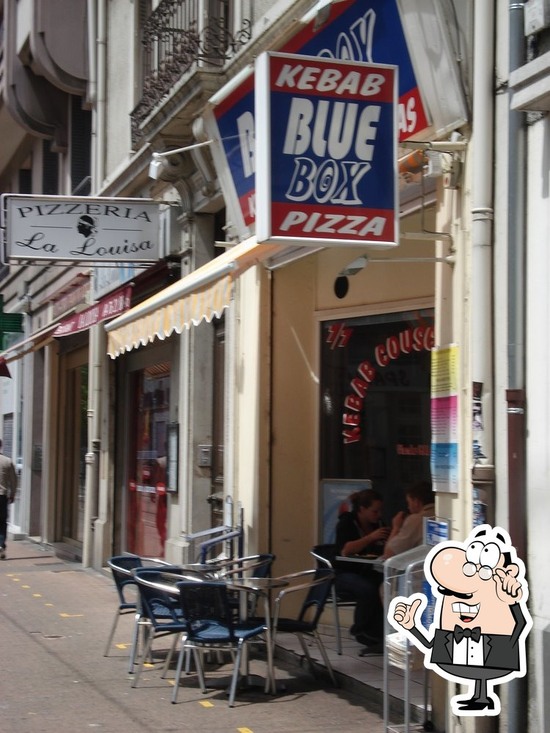 Menu at blue box restaurant, Grenoble