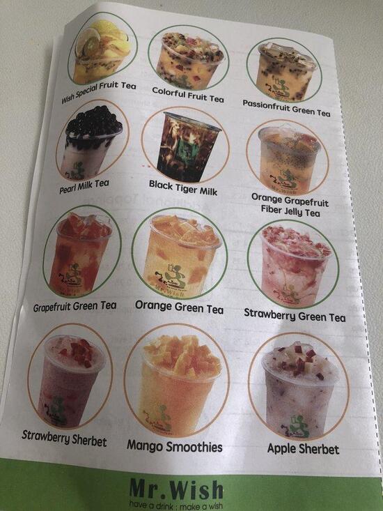 Menu at Mr Wish pub & bar, Marlboro Township