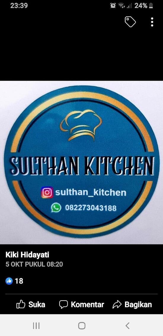 Menu at Sulthan kitchen, Binjai