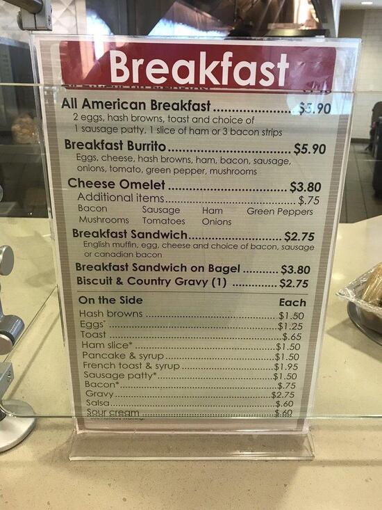 Menu at Tumbleweed Cafe, South Jordan