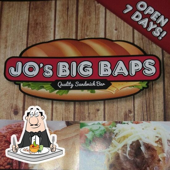 Menu at Jo's Big Baps Ltd cafe, Leyland
