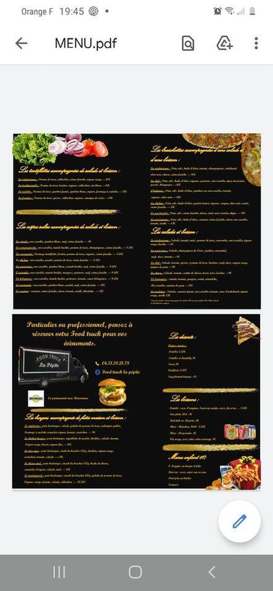 Menu at La Pizza Maison pizzeria, Monthiers
