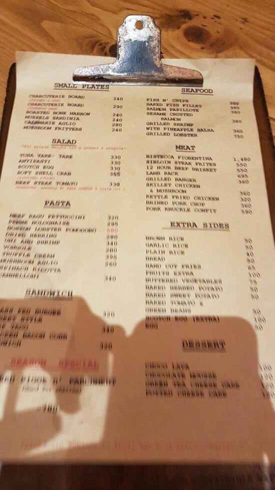 Menu at Circa 1850 restaurant, Cagayan de Oro, 890 Recto Ave