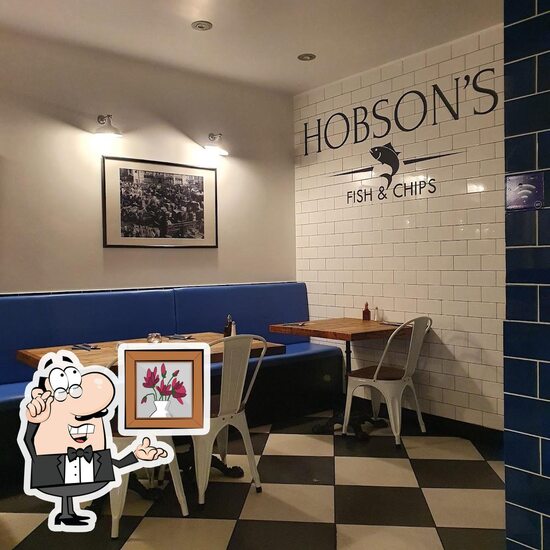 Menu at Hobson's Fish & Chips restaurant, London