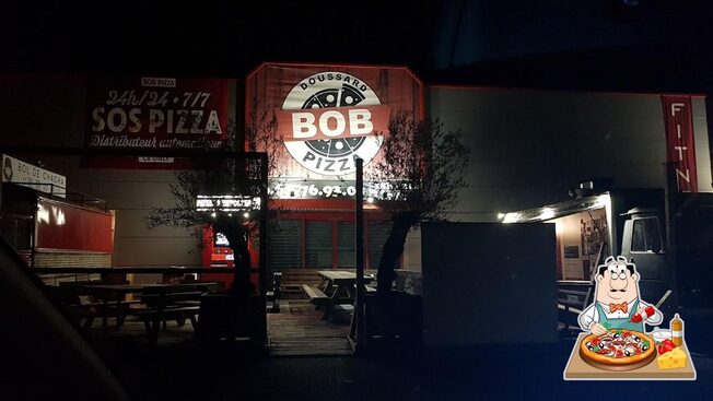 Menu at Bob Pizza restaurant, Doussard