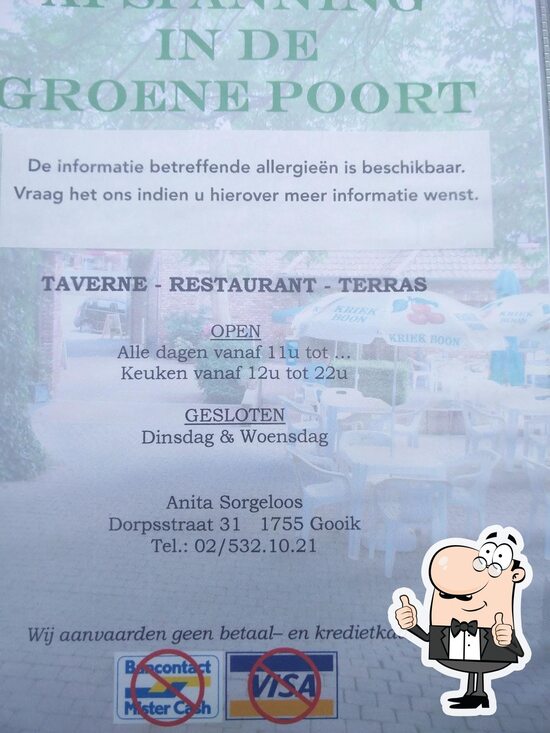 Afspanning "In De Groene Poort", Gooik - Restaurant menu, prices and ...