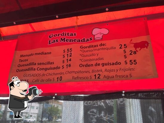 Menu at Gorditas Las Meneadas restaurant, Guadalajara