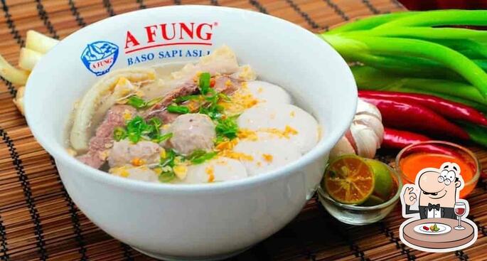 Menu at A Fung Baso Sapi Asli restaurant, Bogor, CRMV+JQ8 Mall Bellanova