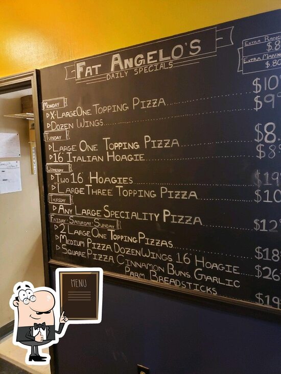 Menu at Fat Angelo's pizzeria, Cheat Lake, 503 Ashebrooke Square