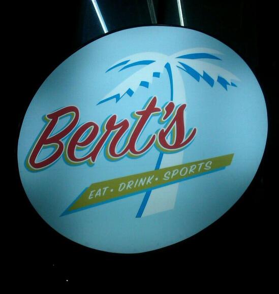 Menu at Bert's pub & bar, Ottawa