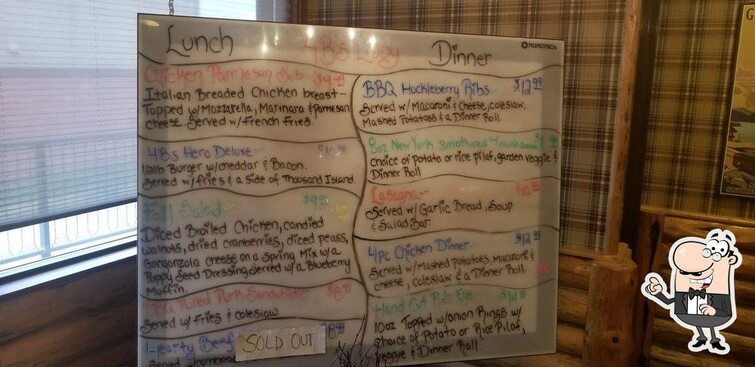 Menu at 4Bs Antlers Libby restaurant, Libby