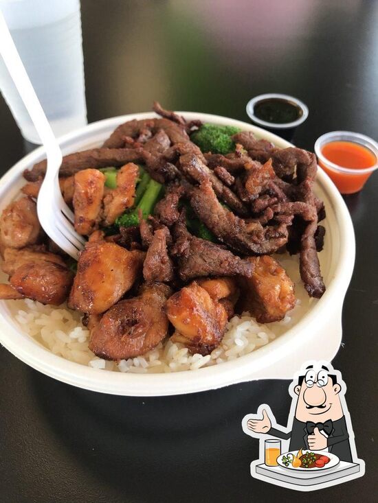 Menu at The Flame Broiler fast food, Bakersfield, California Ave