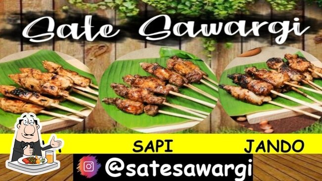 Menu at sate sawargi restaurant, Bandung
