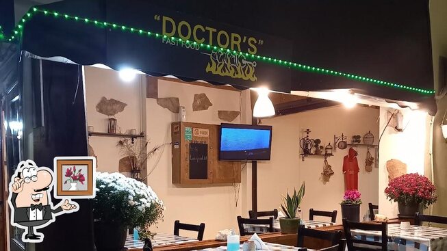 Menu at Doctor's fast food, Rhodes