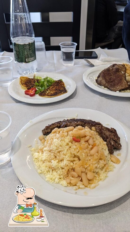 Menu at Ray's Diner restaurant, Durrës